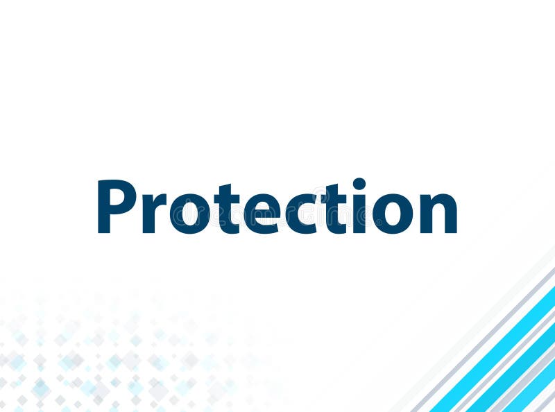 Protection Modern Flat Design Blue Abstract Background Stock ...
