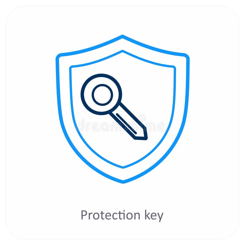 Protection Key stock illustration. Illustration of vector - 341528123