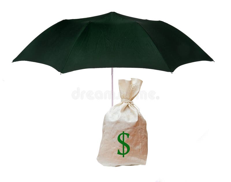 Protection of Money by Umbrella Stock Image - Image of saving, federal ...