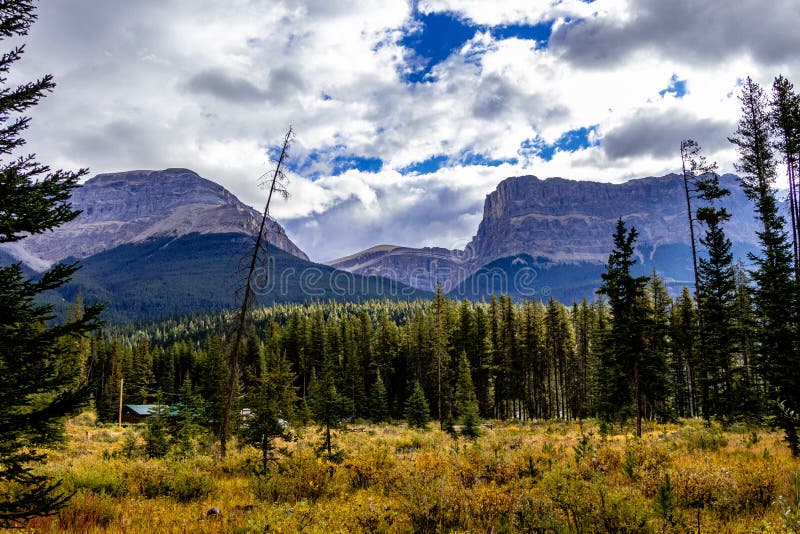 Protection Mountain Banff National Park Alberta Canada Stock Photo ...