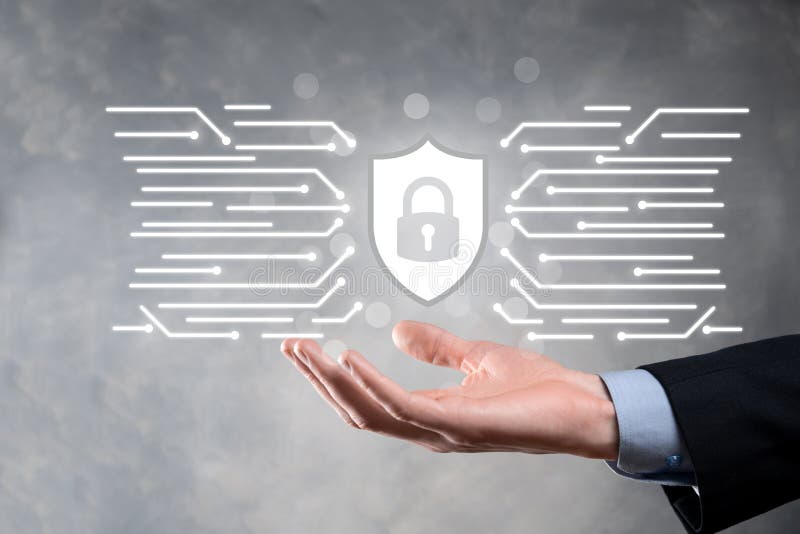 Protection Network Security Computer and Safe Your Data Concept ...