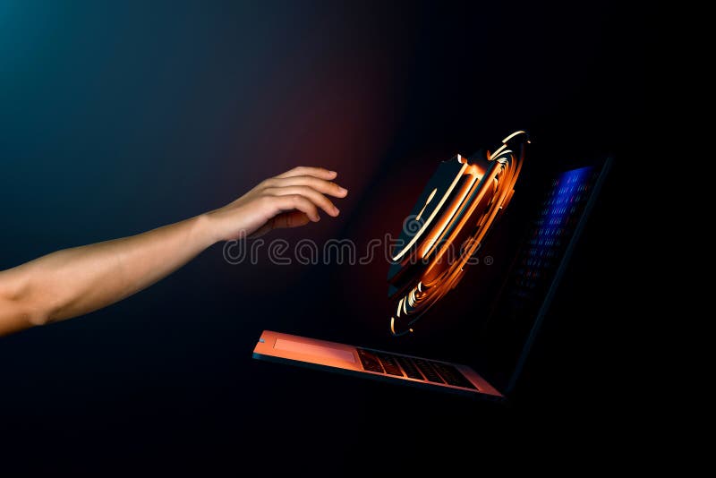 Protection Network Security Computer And Safe Your Data Concept Stock
