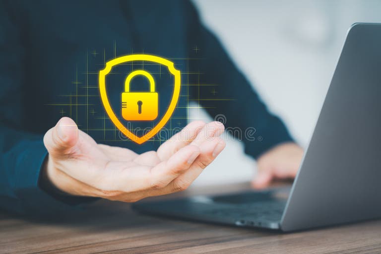 Protection Network Security Computer and Safe Your Data Concept, User ...