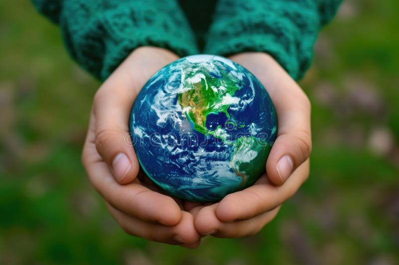 Protection of Our Planet Symbolized by Hands Enveloping a Small ...