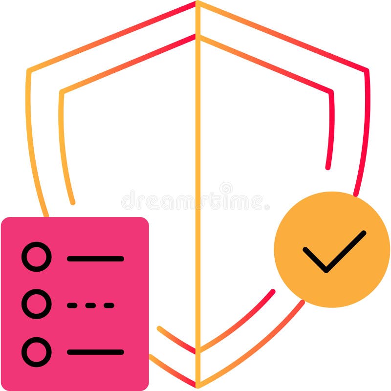 Protection Outline Icon Secure Shield Flat Vector Stock Vector ...