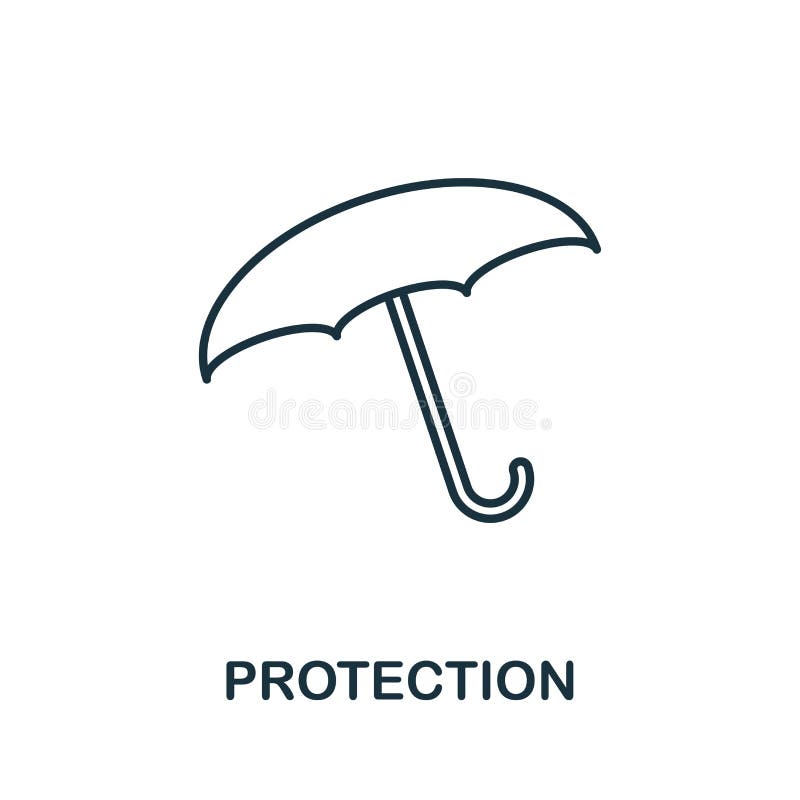 Protection Outline Icon. Thin Line Style Icons from Insurance Icons ...
