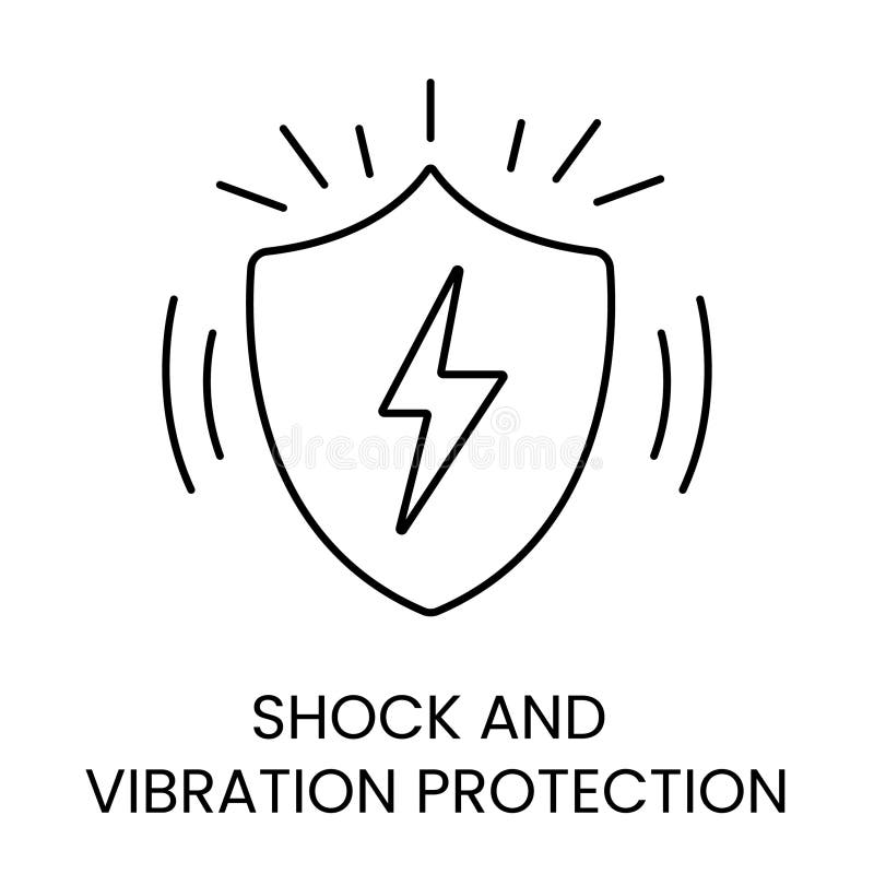 Protection of Packaging from Shock and Vibration Line Icon in Vector ...