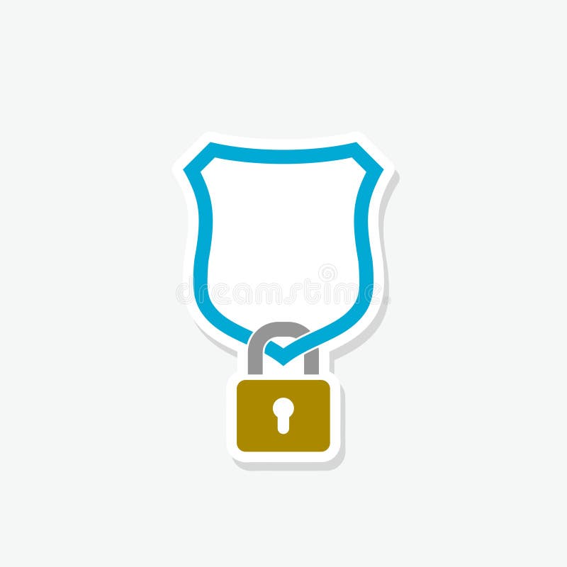 Protection Padlock Abstract Shield Security with Lock Symbol Icon on ...