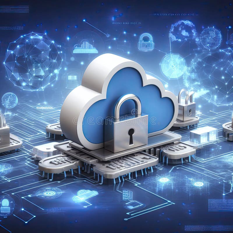 Protection of Personal Computer Data. Ai Generative Stock Illustration ...