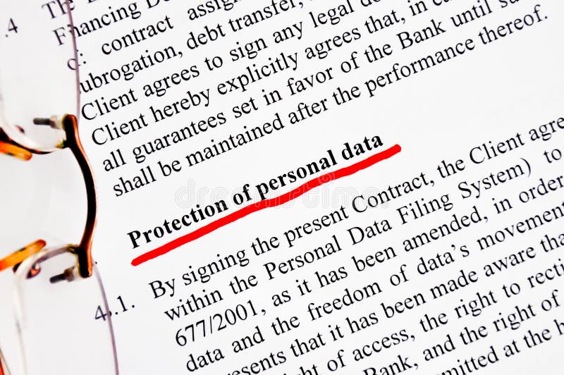 Protection of Personal Data Stock Image - Image of security, companies ...