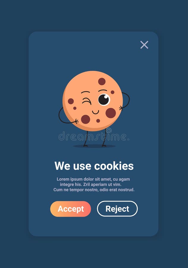 Protection of Personal Information Cookie Mascot Character with ...
