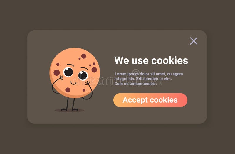 Protection of Personal Information Cookie Mascot Character with ...