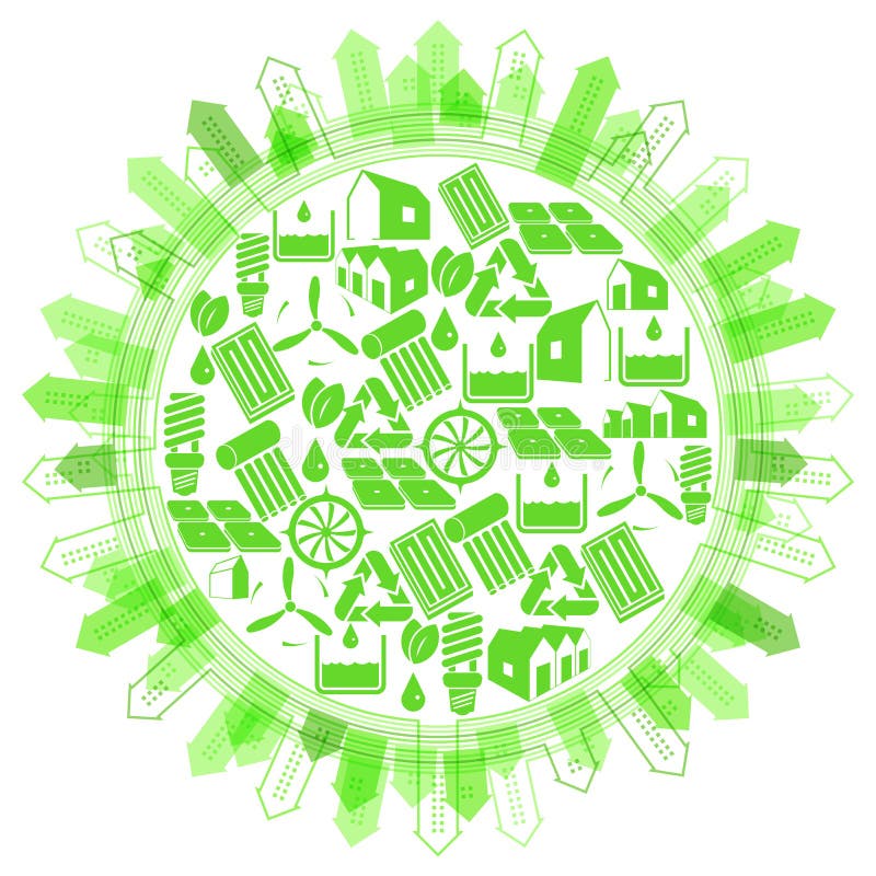 Protection of Planet Using Renewable Energy Stock Vector - Illustration ...