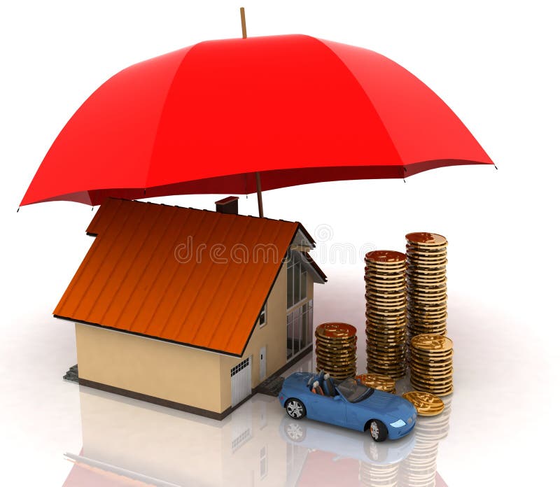 Protection of property stock illustration. Illustration of computer ...