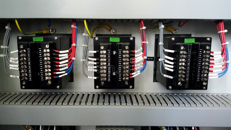 Protection Relay Terminal Connection Stock Image - Image of electricity ...