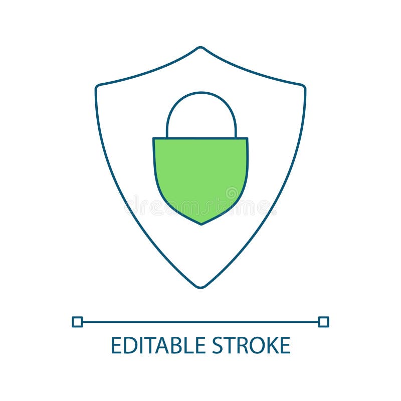 Protection RGB color icon stock vector. Illustration of lock - 238714255