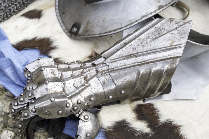 Medieval armor gloves stock image. Image of knights - 307219957