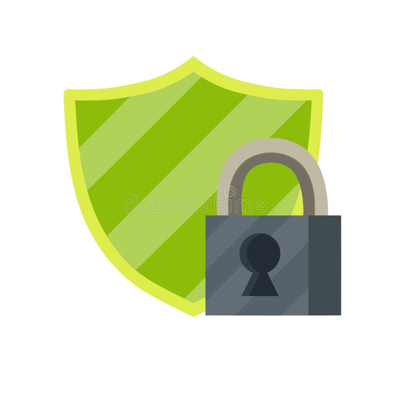 Protection and Security. Icon for the App. Flat Illustration Stock ...