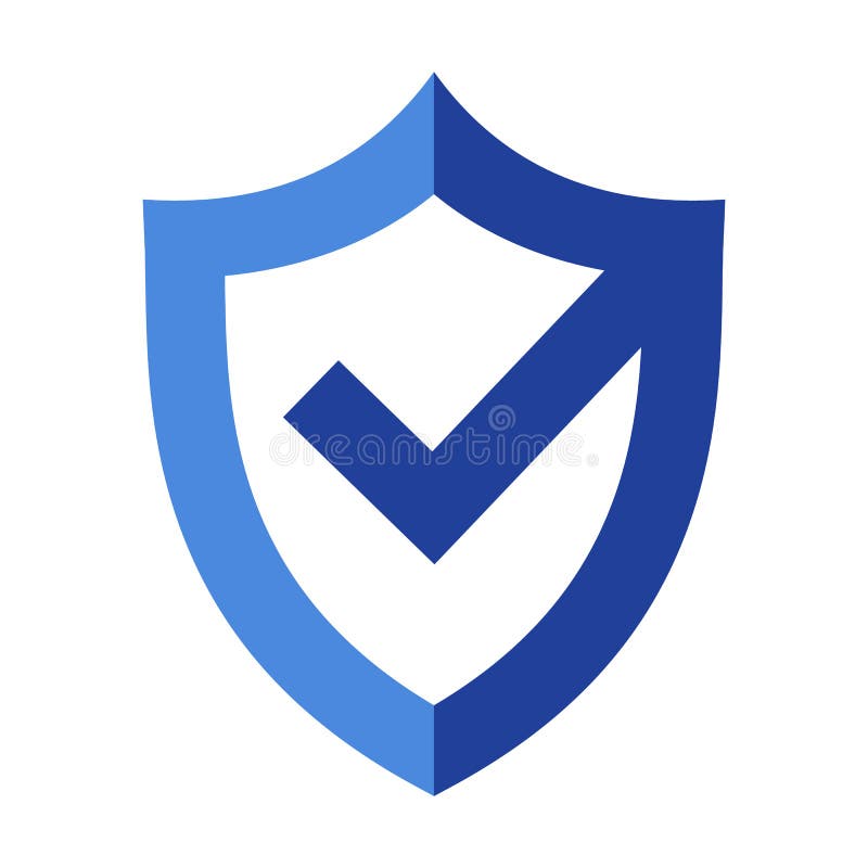 Protection, Security or Safe Icon. Shield Check Mark Vector ... Protection, Security or Safe Icon. Shield Check Mark Vector ...