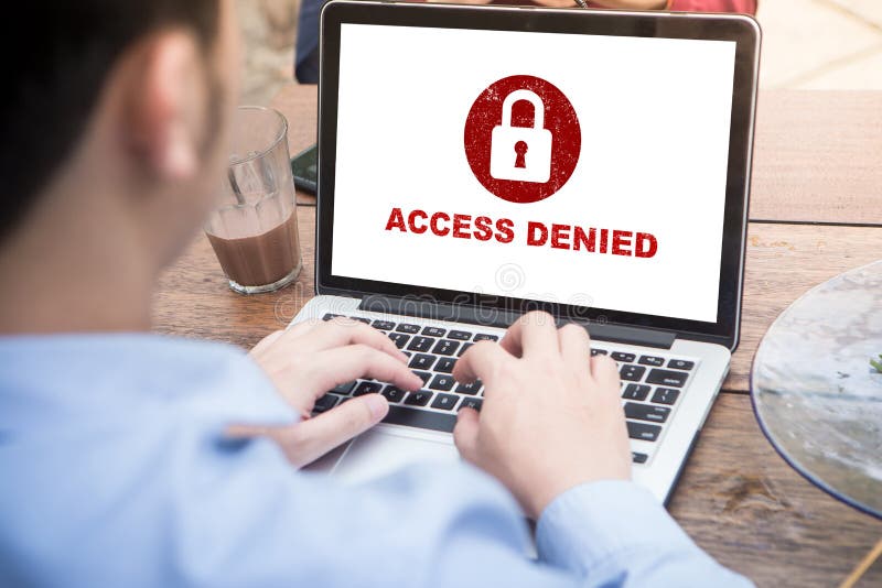 Your Access is Denied on Laptop Screen Concept, Protection Security ...