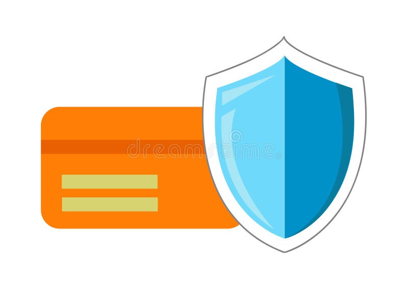 Protection Shield Credit Card Stock Vector - Illustration of code ...