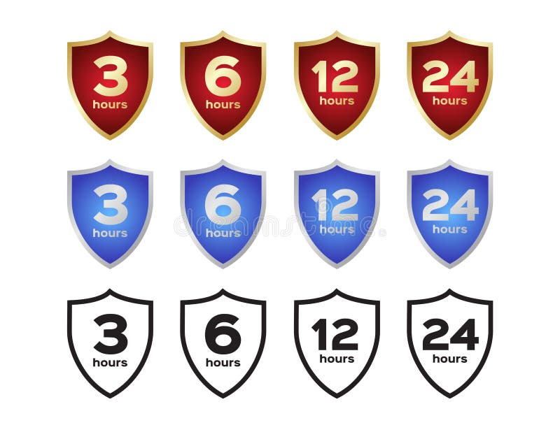 Protection Shield Hour Icon Stock Vector - Illustration of traffic ...