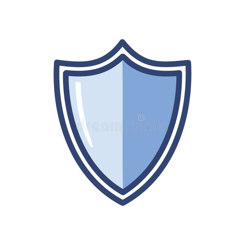 Protection Shield Icon. Blue Shield Icon Representing Defense, Security ...