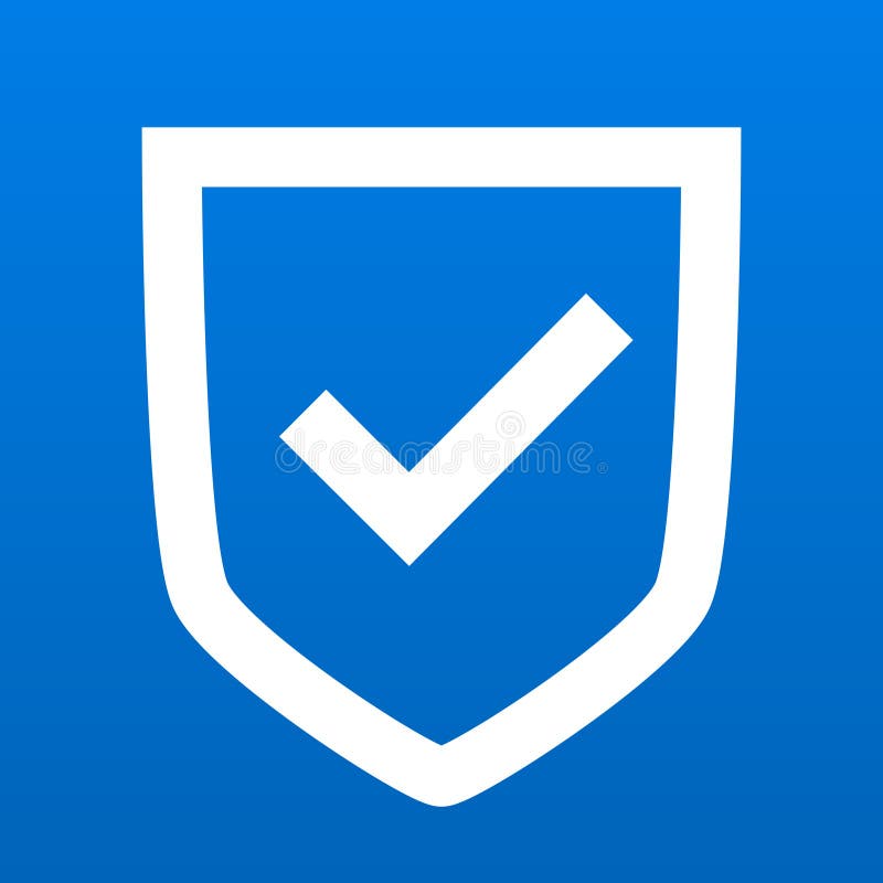 Protection Shield with Inside Checkmark Vector Icon Symbol Stock Vector ...