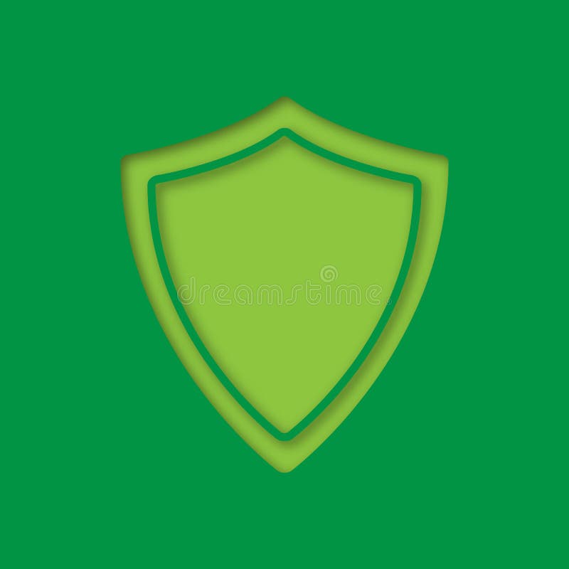 Protection Shield Paper Cut Out Icon Stock Vector - Illustration of ...