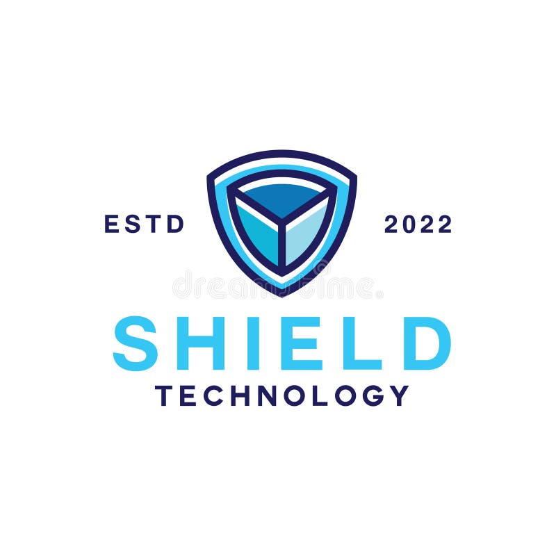 Protection Shield Technology Logo Vector Design Graphic Emblem Stock Vector - Illustration of ...