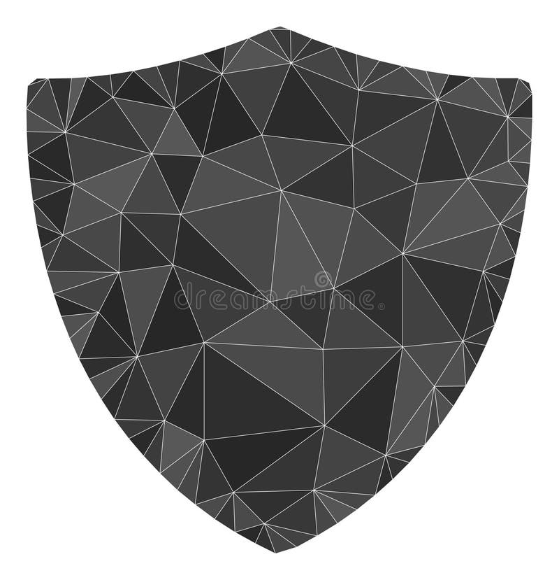 Protection Shield Triangle Mocaic Icon Stock Vector - Illustration of ...