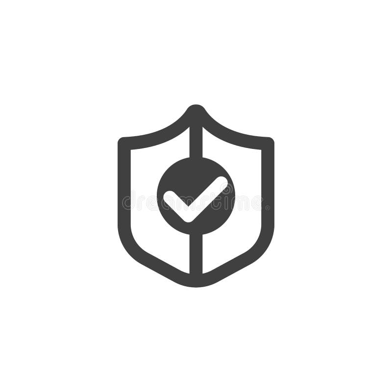 Protection Shield Vector Icon Stock Vector - Illustration of graphics ...