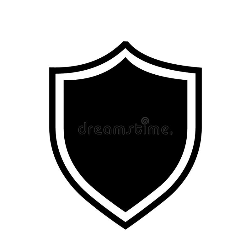 Protection Shield Vector Icon Stock Vector - Illustration of medieva ...