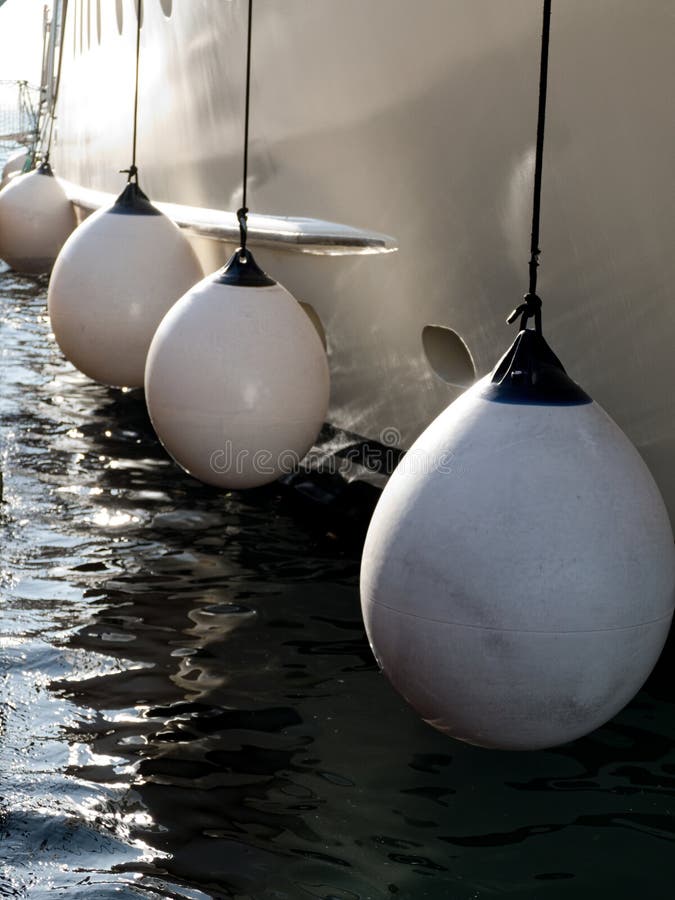 Protection of a Side of a Boat in the Port Stock Photo - Image of side ...
