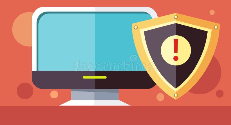 Protection Software Design Flat Concept Stock Vector - Illustration of ...