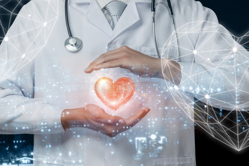 Protection and Support of the Heart Stock Image - Image of education ...