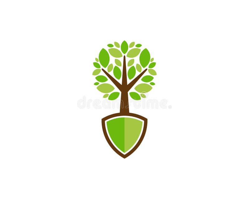 Shield Tree Logo Icon Design Stock Vector - Illustration of crest ...