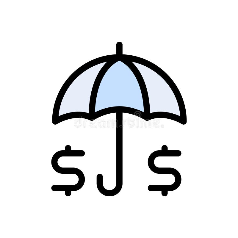 Protection Vector Line Colour Icon Stock Vector - Illustration of ...