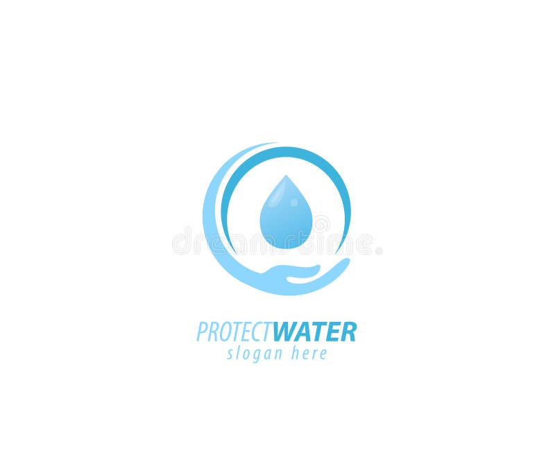 Protection water sign logo stock vector. Illustration of drink - 182626683
