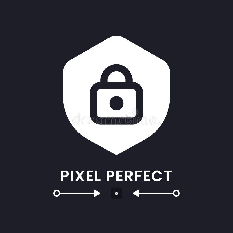 Protection White Solid Desktop Icon Stock Vector - Illustration of ...