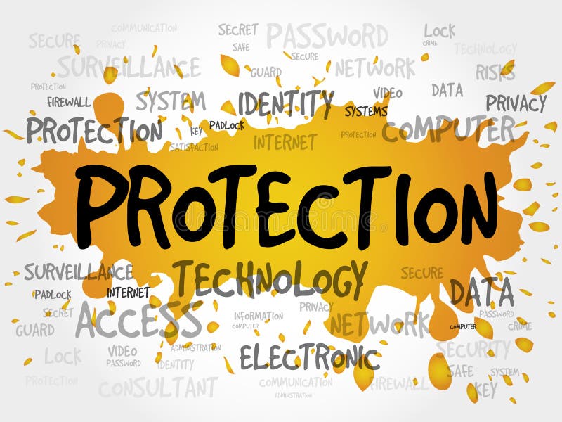 PROTECTION word cloud stock illustration. Illustration of layout ...