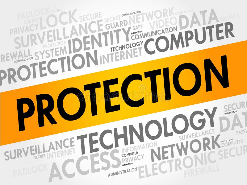 Protection word cloud stock illustration. Illustration of conceptual ...
