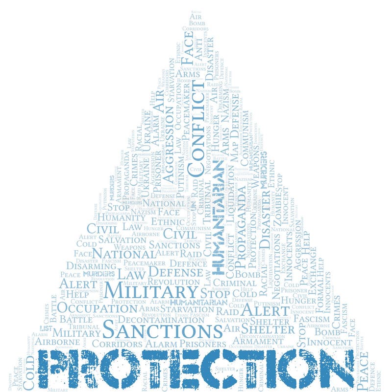 Protection Word Cloud. Vector Made with the Text only. Stock Vector ...