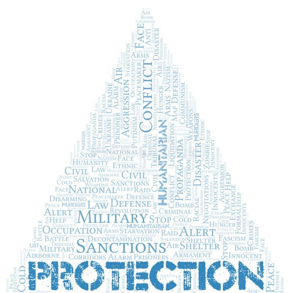 Protection Word Cloud. Vector Made with the Text only. Stock Vector ...