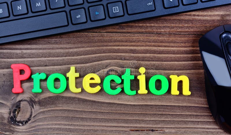 PROTECTION Word Cloud Collage with Marker, Technology Concept ...