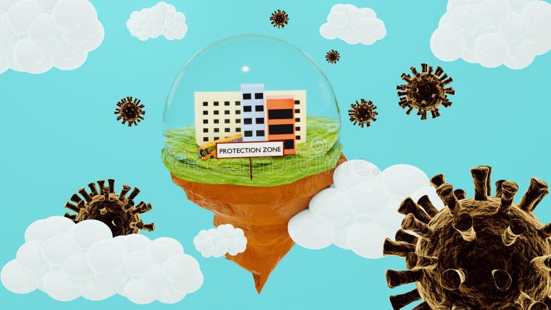 Protection zone place. stock illustration. Illustration of health ...