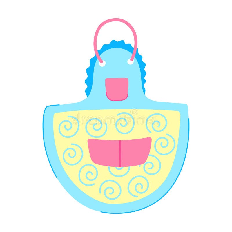 Protective Apron Kitchen Cartoon Vector Illustration Stock Illustration ...
