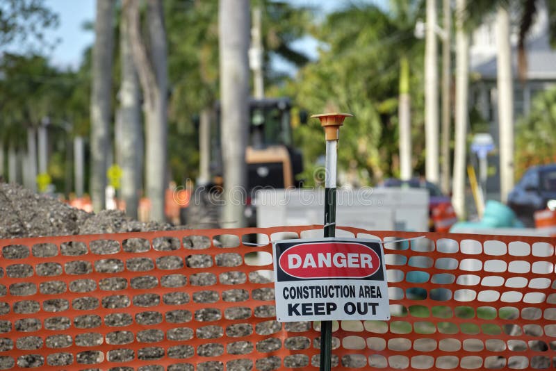 Protective Barrier at Construction Site for Safety Restriction Stock ...
