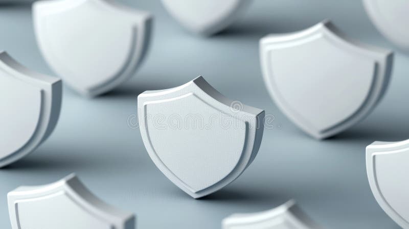 Protective Barrier, Layered White Shields for Enhanced Security Stock ...