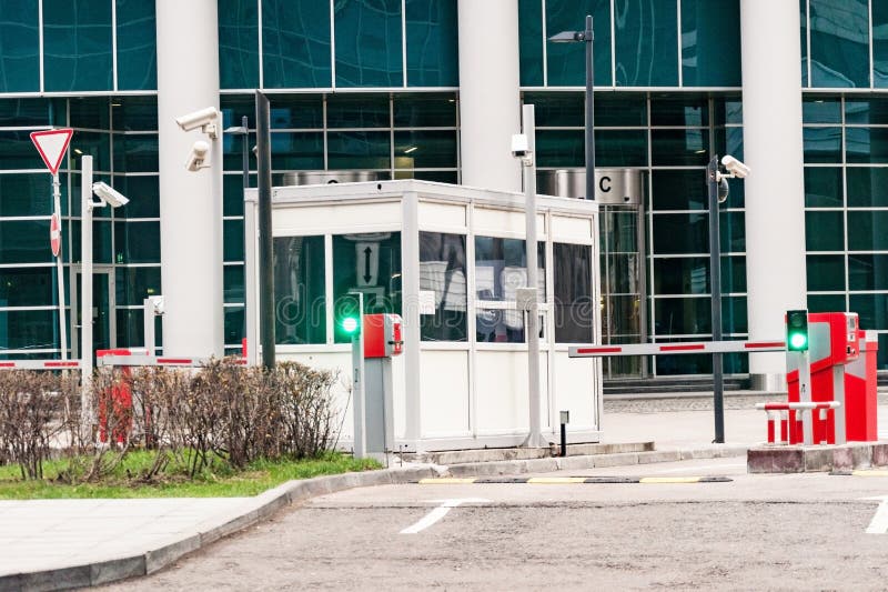The Protective Barrier and Security Office at the Entrance To the ...